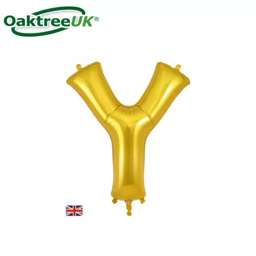 Oaktree Gold 34" Foil Letter Balloon Letter Y