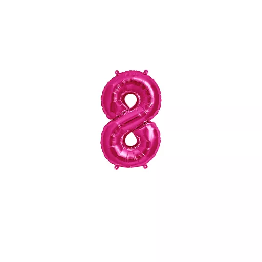 Magenta 16" Foil Balloon Number Eight