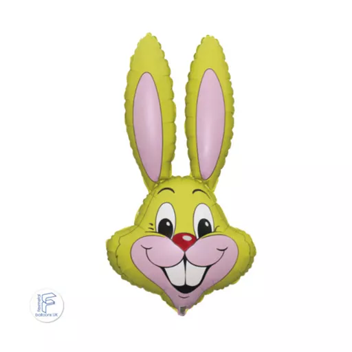 Jumbo Lime Green Rabbit Head 35" Foil Balloon (Loose)
