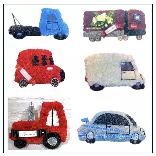 Transit Van Pick up truck funeral tribute