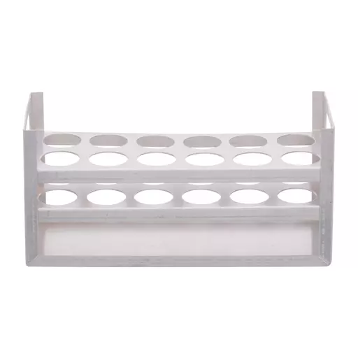 ALUMINIUM TEST TUBE STAND 25MM X 12 HOLES