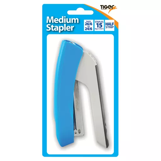 Tiger Stationery Stapler Medium 26/6 (Colour May Vary)