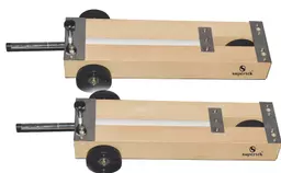 DYNAMIC TROLLEY SET, WOODEN, PAIR