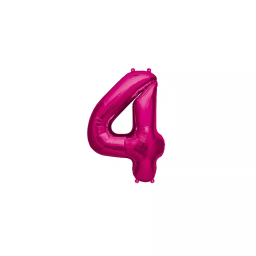 Magenta 16" Foil Balloon Number Four