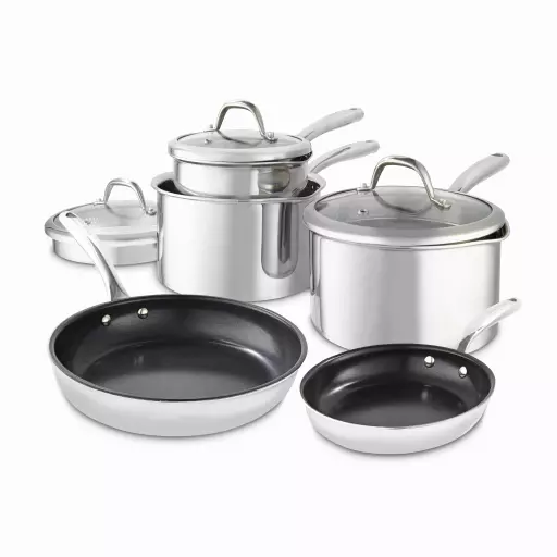 Good Food Tri Ply 5 Piece Cookware Set Pots Pans