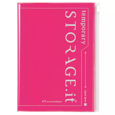 Notebook, A5 Size, Storage.it - Neon Pink | Turnaround Gifts