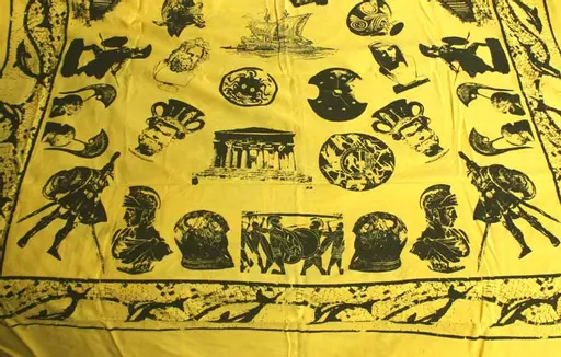 Yellow Ancient Greece Display Drape | Starbeck Education