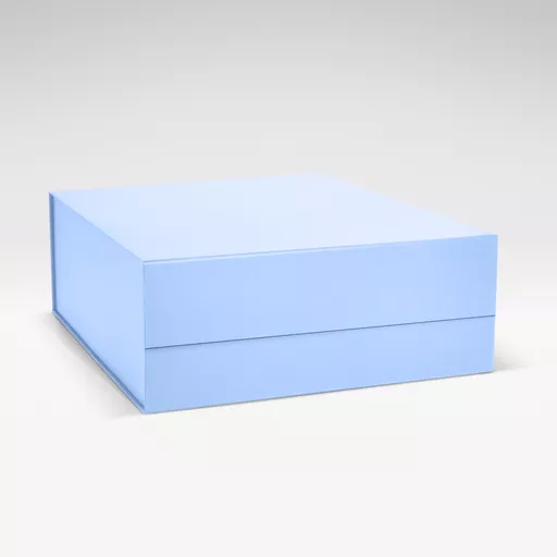 Blue matt laminated magnetic luxury gift box