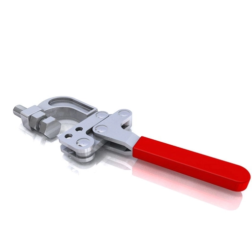 Stainless Pivoting Jaw Straight Base Toggle Clamp Size 340daN