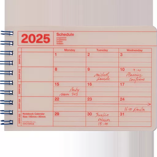 2026 Notebook Calendar XS - Ivory | Turnaround Gifts