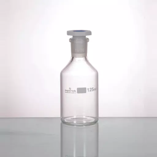 Reagent Bottles, clear glass with interchangable dust proof stopper, 100ml