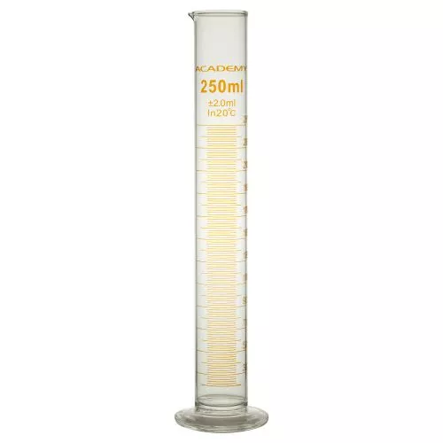 Academy measuring cylinder round base 25ml