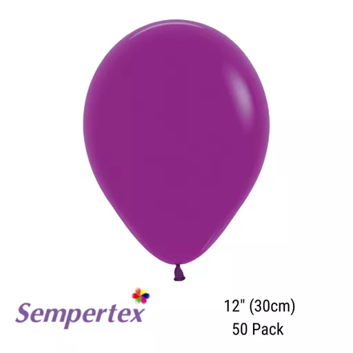 Sempertex 12" Fashion Purple Orchid Latex Balloons 50pk
