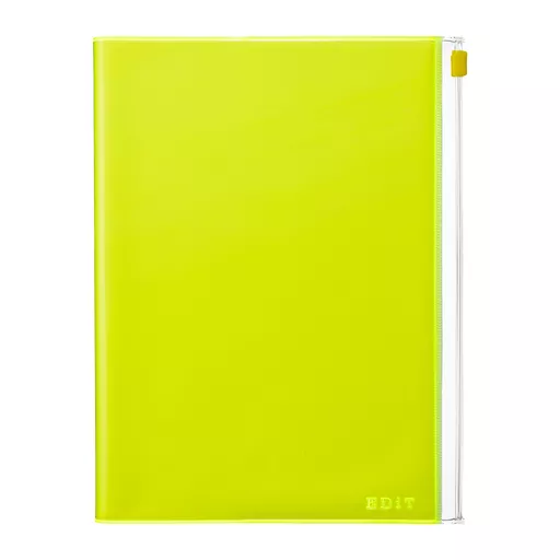 Grid Notebook A5 With PVC Cover - Neon Yellow | Turnaround Gifts