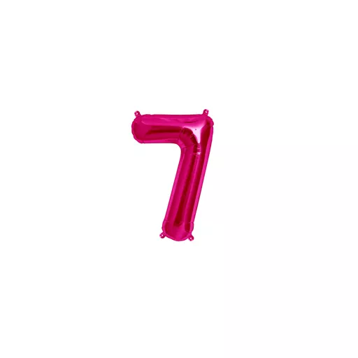 Magenta 16" Foil Balloon Number Seven