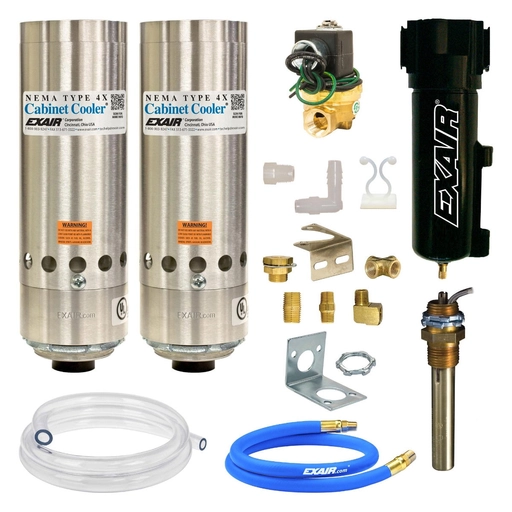 NEMA 4X Dual Cabinet Cooler System, with 240 VAC Thermostat Control ...