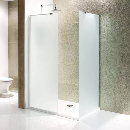 Volente 6mm Easy Clean 1850mm x 700mm Walk-In Frosted Panel with ...