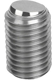 BALL-END THRUST SCREW WITHOUT HEAD, FORM:B FLATTENED BALL, M06, L=12,1 ...