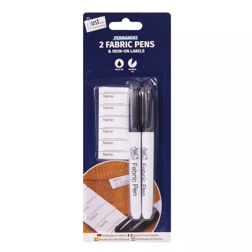 2 Fabric Pens & Name Labels