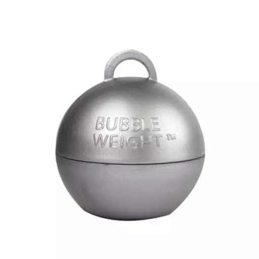 25 Balloon Weights Bubble Silver