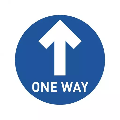 ONE WAY FLOOR SIGN