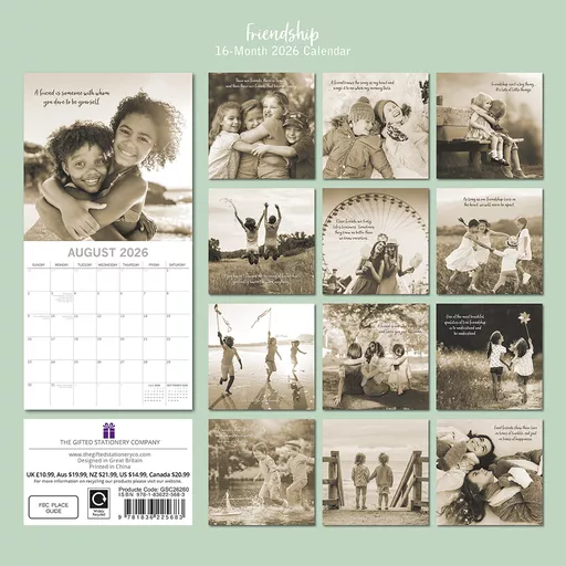Gifted Stationery Calendar Friendship