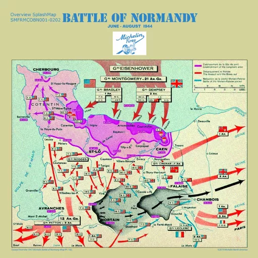 Battle of Normandy Overview SplashMap | Starbeck Education