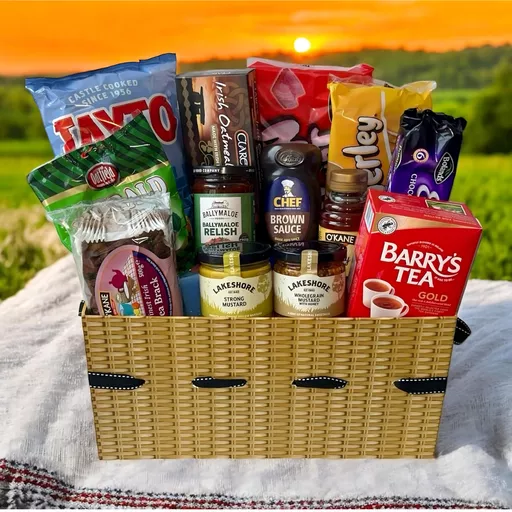 Irish Wicker Effect Gift Box Large