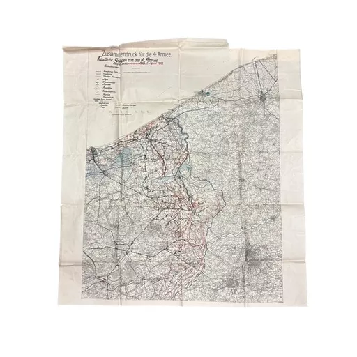 WW1 German Map of Flanders - 1918 | Starbeck Education
