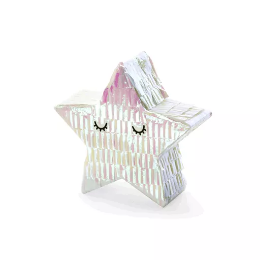 Mini Iridescent Sleepy Star Pinata Table Decoration