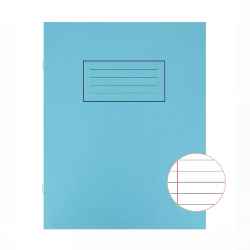 SILVINE 9x7 EXERCISE BOOK FEINT AND MARGIN PK 40 BLUE