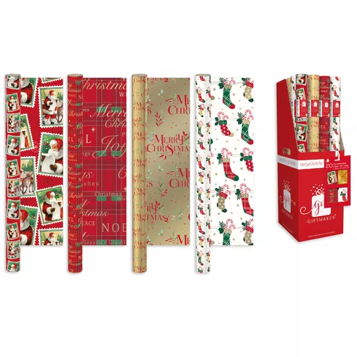 IG Design Group 50 Pack Rollwrap Christmas Elegant