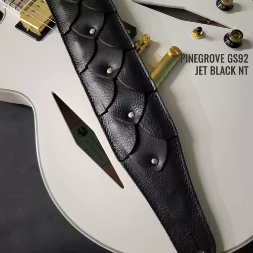 GS92 Dragon Skin Leather Guitar Strap - single colour