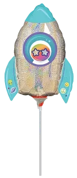 Anagram Foil Balloon Outer Space Rocket 12" (Loose & Air Fill Only)