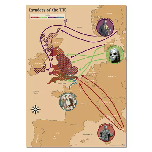 Invaders of the UK Map | Starbeck Education