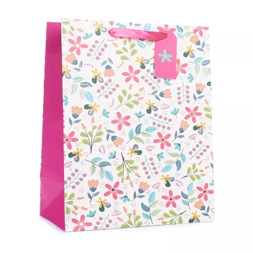Tiger Feet 6 Pack Gift Bag Flowers Mutli Large