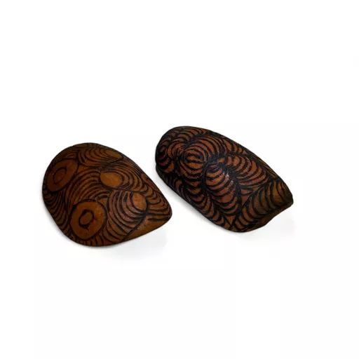 Small Carved Aboriginal Coolamon Pair