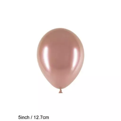 50 Latex Balloons 5" Decotex Pro Chromium Rose Gold