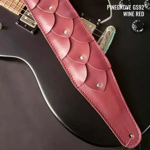 GS92 Dragon Skin Leather Guitar Strap - single colour