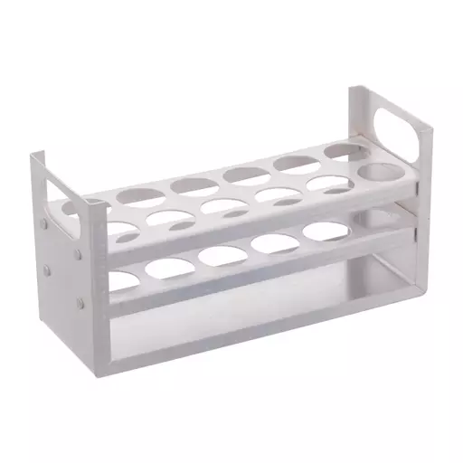 ALUMINIUM TEST TUBE STAND 25MM X 12 HOLES