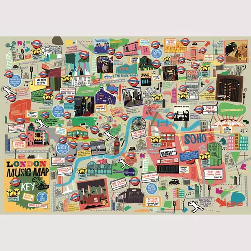 London Music Map | Turnaround Gifts