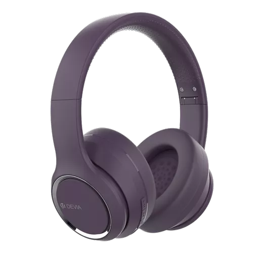 Devia - Kintone Foldable On-Ear Wireless HD Headphones - Purple