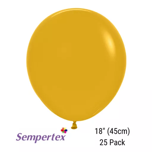 Sempertex Mustard 18" Latex Balloons 25pk
