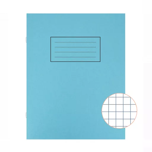 SILVINE 9X7 EXERCISE BOOK 7MM SQUARE BLUE PK40