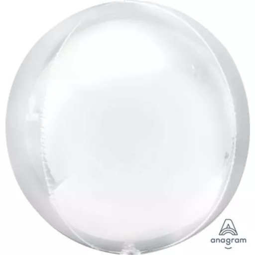 Foil Balloon 16" Orbz White