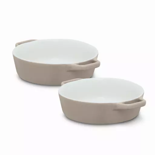 Nattura Set of 2 Round Baking Dishes | Oven to Tableware