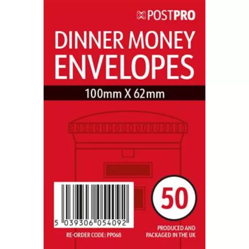 50pk Money Envelopes Manilla Dinner