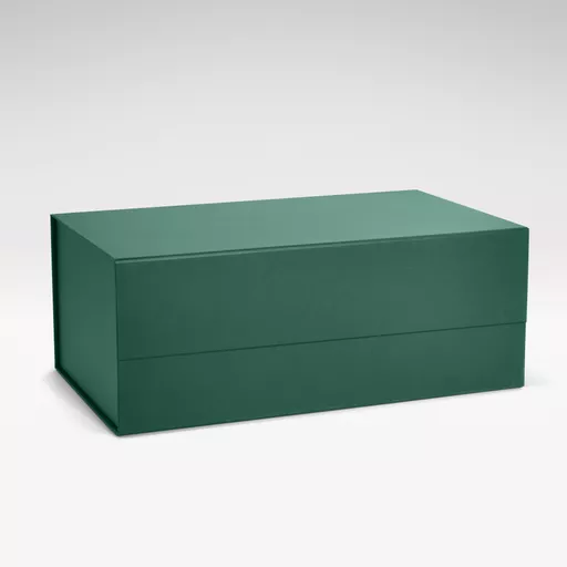 Green matt laminated magnetic luxury gift box