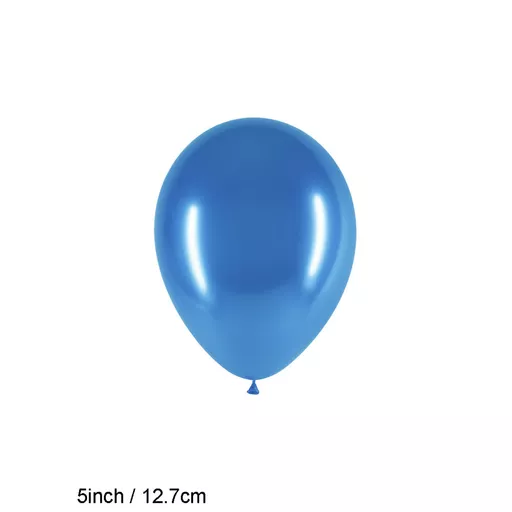 Decotex Pro 50 Pack Latex Balloons Chromium Blue 5"