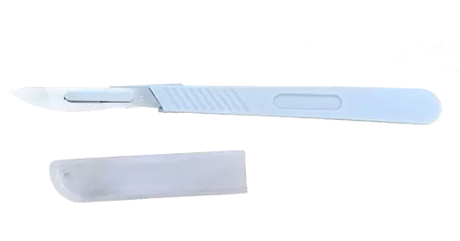 DISPOSABLE SCALPEL, PLASTIC, S.S.BLADE NO 15,